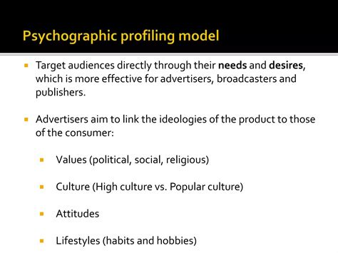 Gcse Audience Profiling Socio Economic And Psychographic Models Pptx