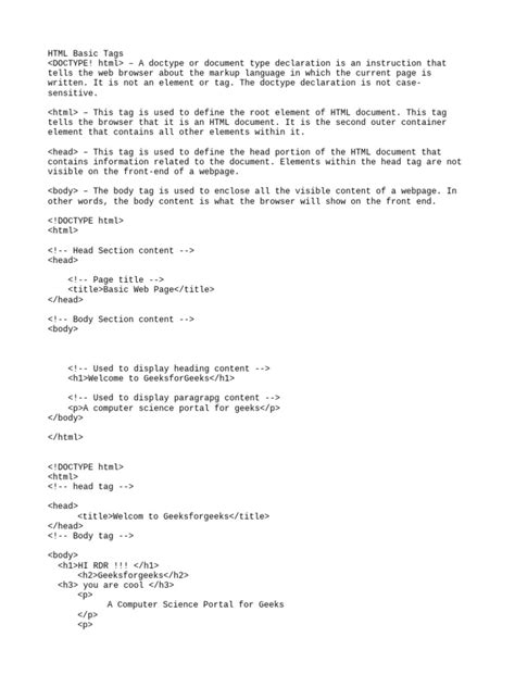 Html Pdf Html Element Html