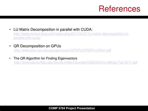 Ppt Parallel Solving Massive Linear Equations With Cuda Powerpoint