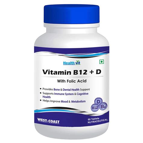 Vitamin B12 D With Folic Acid At Best Price In India Healthkart