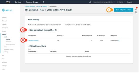 Audit Mitigation Actions Aws Iot Device Defender Workshop