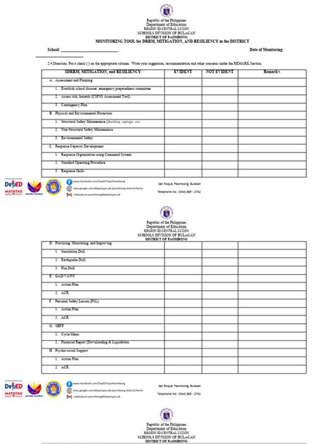 Monitoring Tool For Drrm Mitigation And Resiliency In The District Pdf Emergency Management