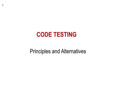 PPT CODE TESTING PowerPoint Presentation Free Download ID 6802702