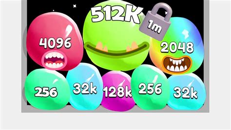 Jelly 2048 Unlock 512K ASMR Blob Merge Max Level YouTube