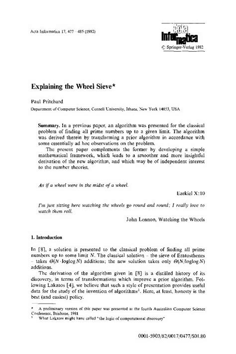 PDF Explaining The Wheel Sieve DOKUMEN TIPS