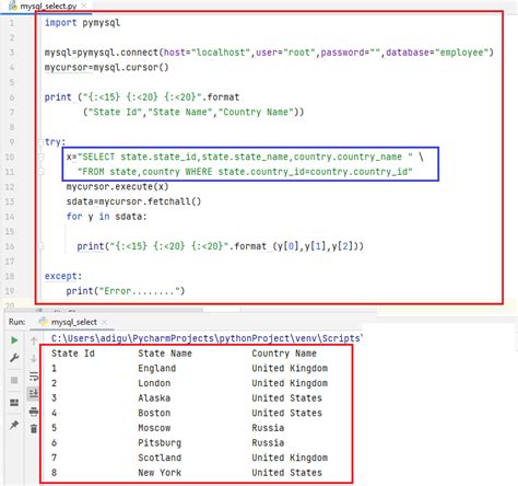 Python Mysql Equi Join Important Concept
