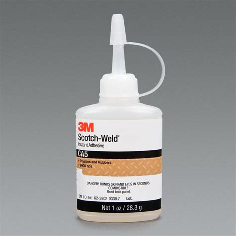 3M™ Scotch-Weld™ Instant Adhesive CA5, Clear, 1 fl oz, 12 Bottles/Case ...