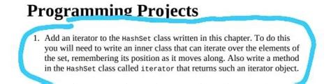 solved programming projects 1 add an iterator to the