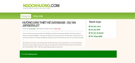 Dự án Java Web Tin Tức Với Jsp Servlet Bài 3 Phân Tích Và Thiết Kế