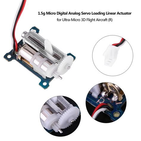 1 5g micro digital analog servo loading linear actuator for ultra micro 3d flight aircraft