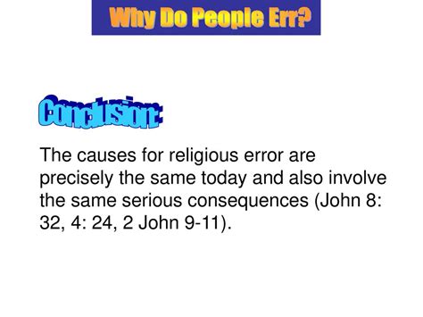 Why Do People Err It Is An Indisputable Fact That There Is Much