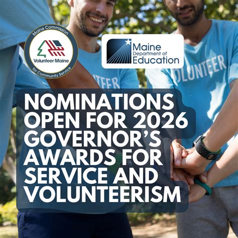 Nominations Open For 2026 Governors Awards For Service And