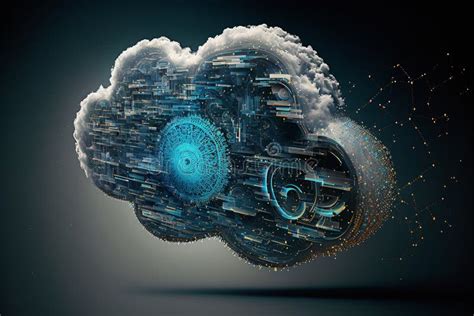 It Internet Cloud Computing Storage Technology Cyberspace Concept Ai Generated Stock