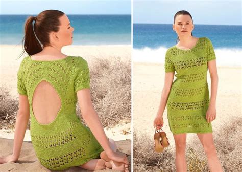 Платье с открытой спиной схема вязания спицами Вяжем Платья на Платье с коротким