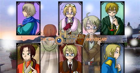 ヘタリア 【ヘタクエ】祝4周年記念 柘榴忍ミュフィーバーのマンガ ヘタクエ 祝ヘタクエ4周年 ゲーム系apヘタリア Pixiv