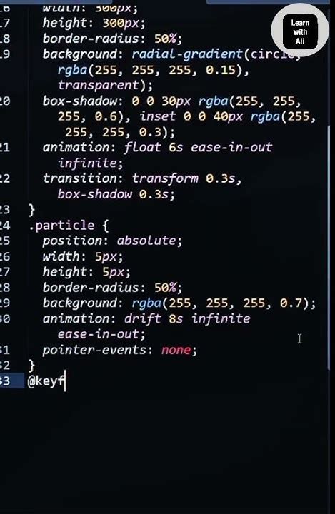 3d Floating Orb Animation Using Html Css Javascript Youtube