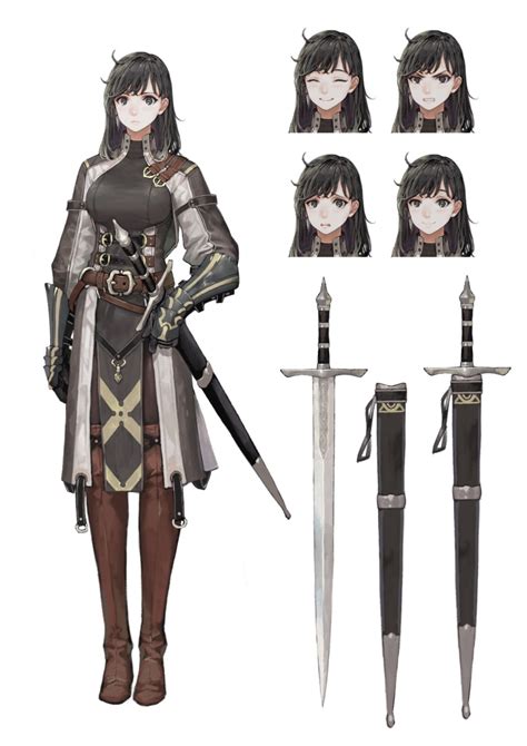 Safebooru 1girl Ahoge Belt Black Eyes Black Hair Boots Breasts Brown