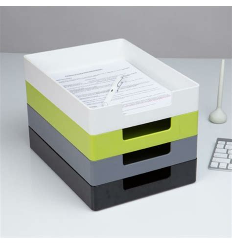 적층구조 팜플렛 서류 트레이 회색 책상공간활용 티몬