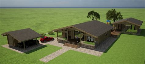 Деревянный дом общей площадью 300 м2 — с сауной и большим крытым бассейном