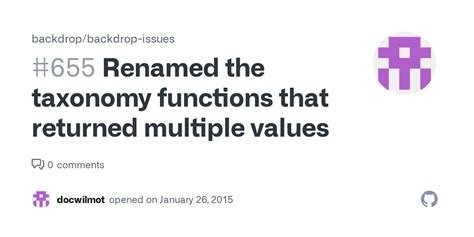 Renamed The Taxonomy Functions That Returned Multiple Values Issue