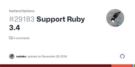 Support Ruby 34 · Issue 29183 · Fastlanefastlane · Github