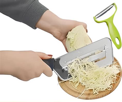 I Kito Cabbage Chopper Handheld Stainless Steel Cabbage Slicer