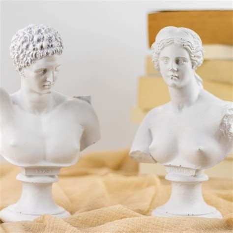 Thinker Shy Slient Sculpture Set Different Thoughts Colourful