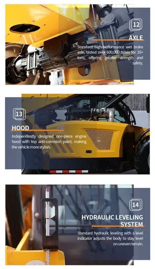 6tons Telehandler Forklift Diesel 4x4 Telescopic Handler For Material