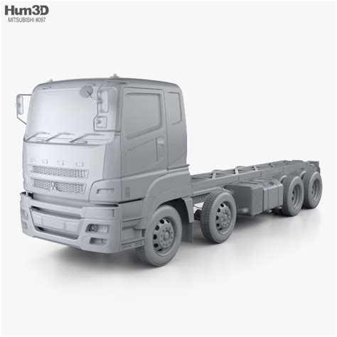 Mitsubishi Fuso Heavy Chassis Truck 2020 3d Model Download Vehicles