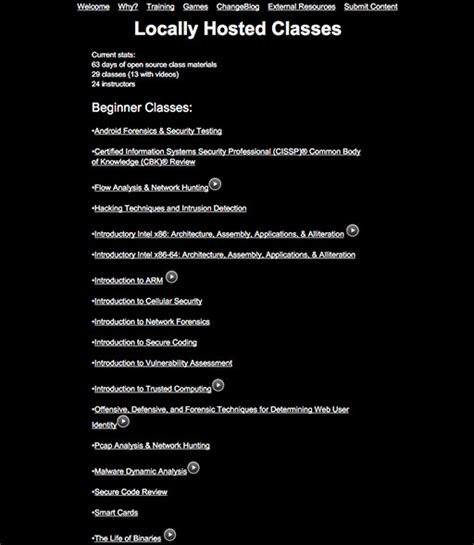 Open Security Training National Cyberwatch Center