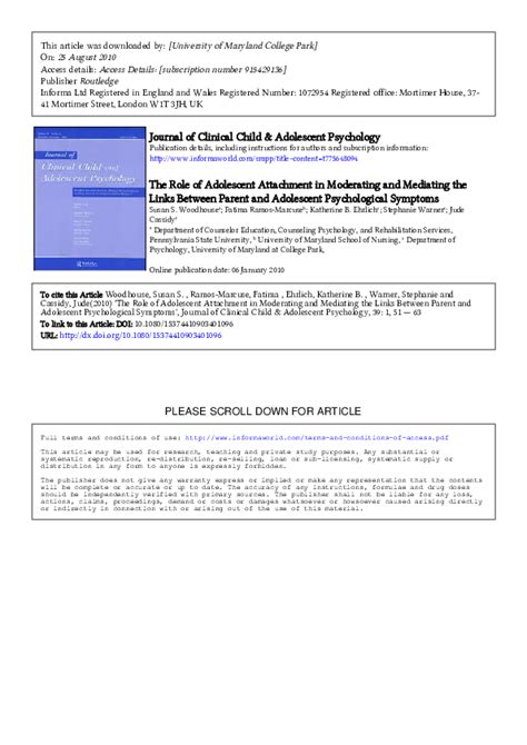 Pdf Links Between Attachment And Social Information Processing Examination Of
