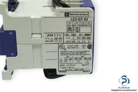 Telemecanique Lc2 Ec03b Reversing Contactor Platinum International