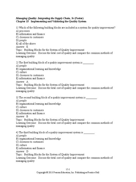 Chapter 15 Implementing And Validating The Quality System Managing