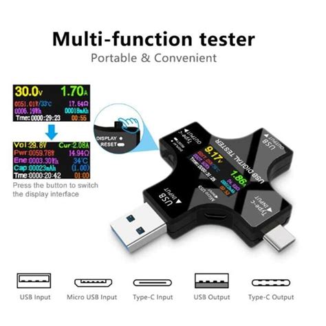 Tester USB C Power Meter In Tip C USB Multimetru Digital LCD MorFansi Tensiune Curent