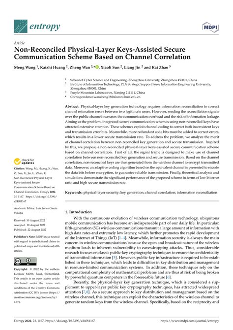 pdf non reconciled physical layer keys assisted secure communication