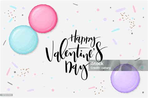 Ilustrasi Vektor Template Kartu Ucapan Hari Valentine Dengan Label