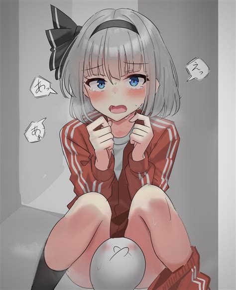魂魄妖夢 半霊 「何してるの妖夢ちゃん 」ギリ健全な妖夢くんのイラスト