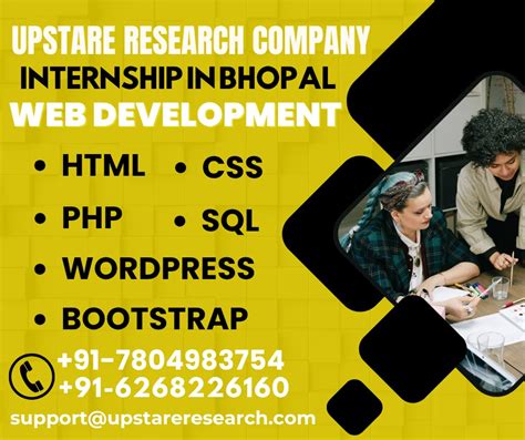 Upstare 𝗧𝗶𝘁𝗹𝗲 Web Developer Internship 𝗟𝗼𝗰𝗮𝘁𝗶𝗼𝗻 Bhopal 𝗧𝘆𝗽𝗲 Full Time Part Time Facebook