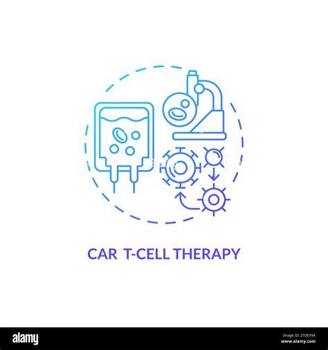 Thin Line Simple Gradient Car T Cell Therapy Icon Concept Stock Vector Image And Art Alamy