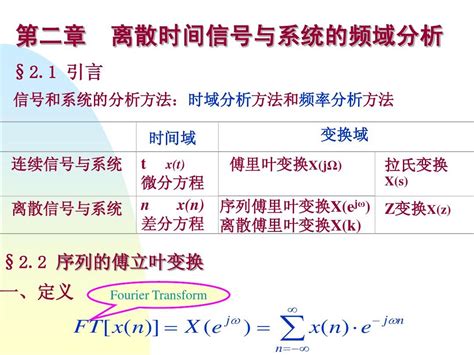 数字信号处理第二章 离散时间信号与系统的频域分析word文档在线阅读与下载无忧文档