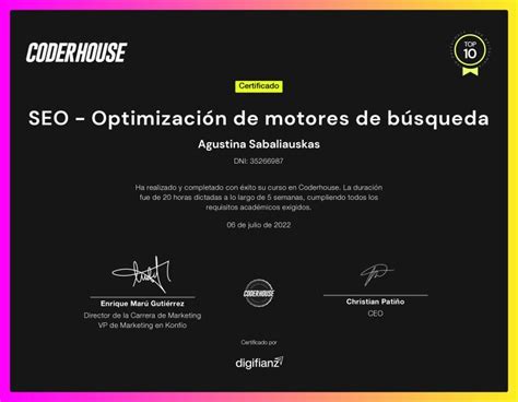 Agustina Sabaliauskas On Linkedin Seo Digitalmarketing Coderhouse