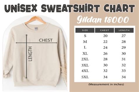 Gildan 18000 Size Chart Sweatshirt Graphic By Evarpatrickhg65