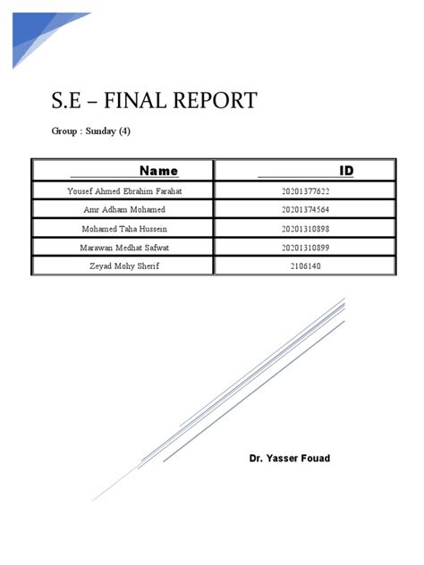 Software Engineering Project Final Report 1 Pdf User Computing Menu Computing