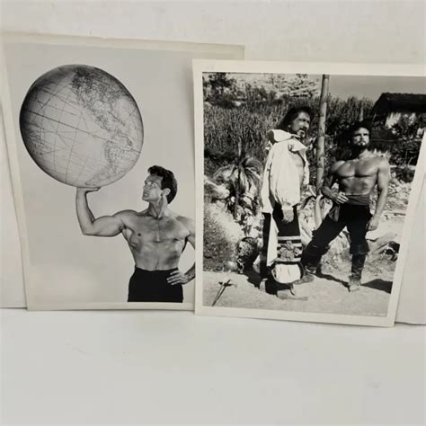 Steve Reeves Shirtless 8x10 Photos Orginal Lot Of Two Beefcake Photos