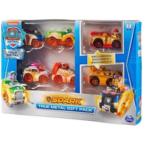 Autitos Paw Patrol X6 Spark True Metal Originales Mundo Peluche Y Más