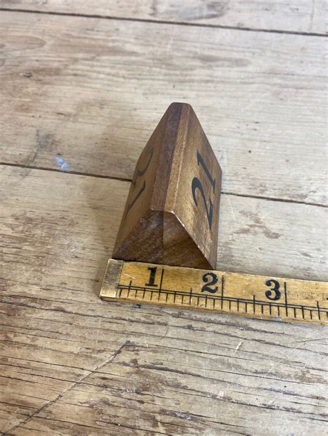 Vintage Wooden Table Number Marker Very Retro Place Marker Etsy