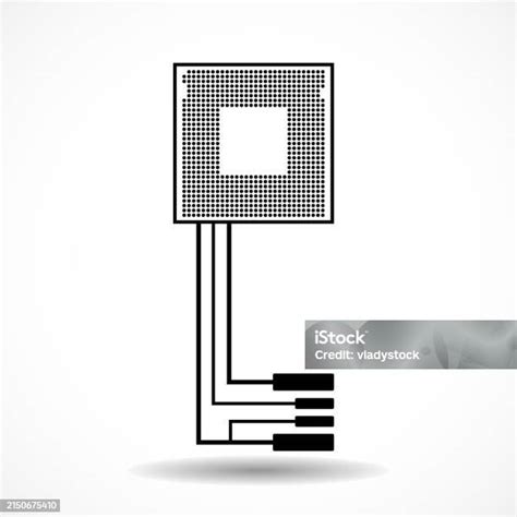 흰색 배경에 회로 기판과 Cpu가 있는 기술 키입니다 벡터 일러스트 레이 션 Cpu에 대한 스톡 벡터 아트 및 기타 이미지