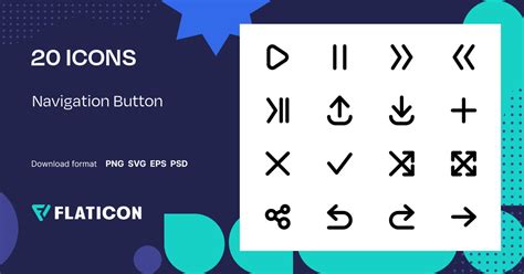 Navigation Button Icon Pack Basic Outline 20 Svg Icons