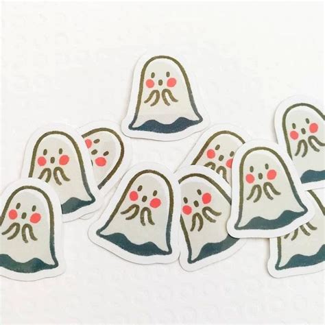 Silly Boo Ghost Vinyl Sticker Etsy Halloween Fun Vinyl Sticker Etsy