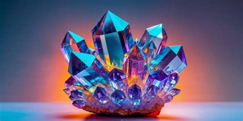 Abstract Colorful Crystal Cluster Gemstone Formation Stock Image Image Of Package Snowflake